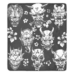 Goth Satanic Devil Blanket, Occult, Gothic, Demon, Demonic Throw, Quilt ...