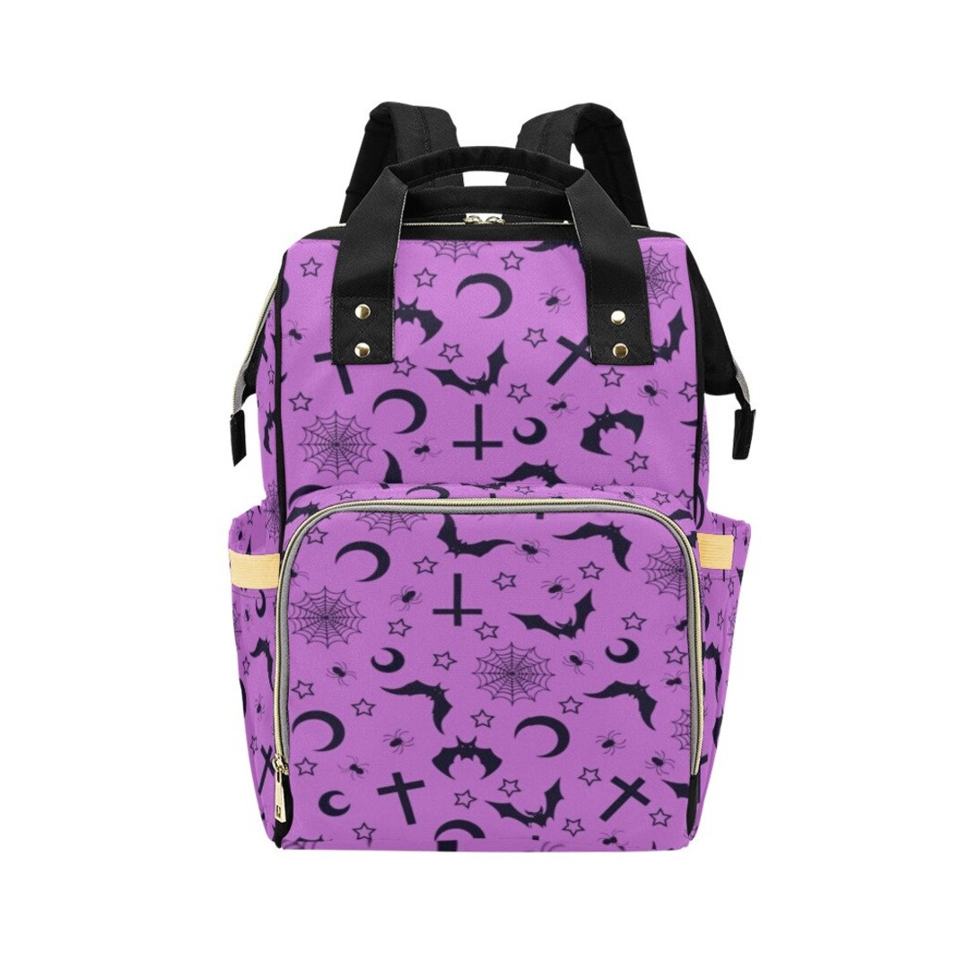 Pastel Kawaii Goth Bats Diaper Bag Diaper Backpack Gothic Witch Bat and ...