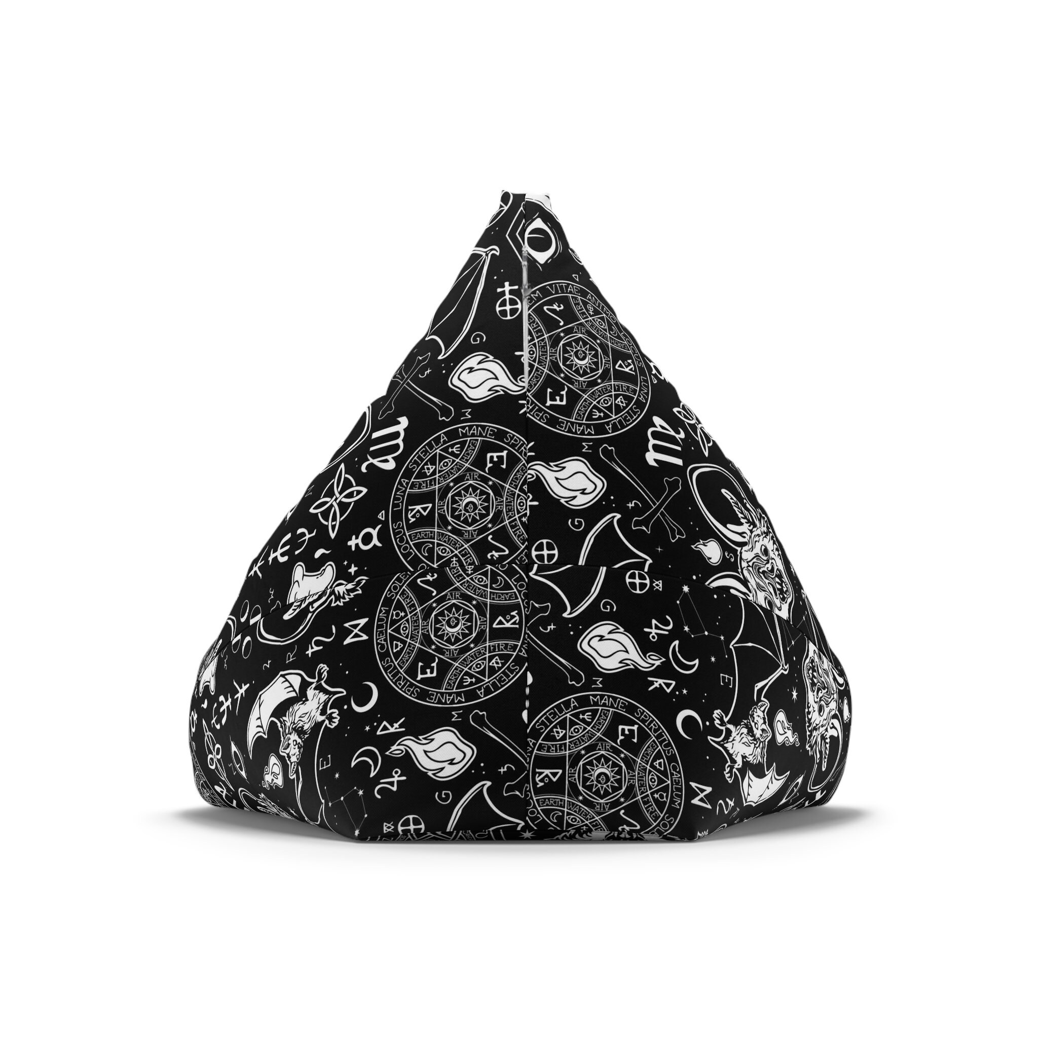 Satanic Bat Bean Bag COVER Gothic Goth Pentagram Bean Bag - Etsy