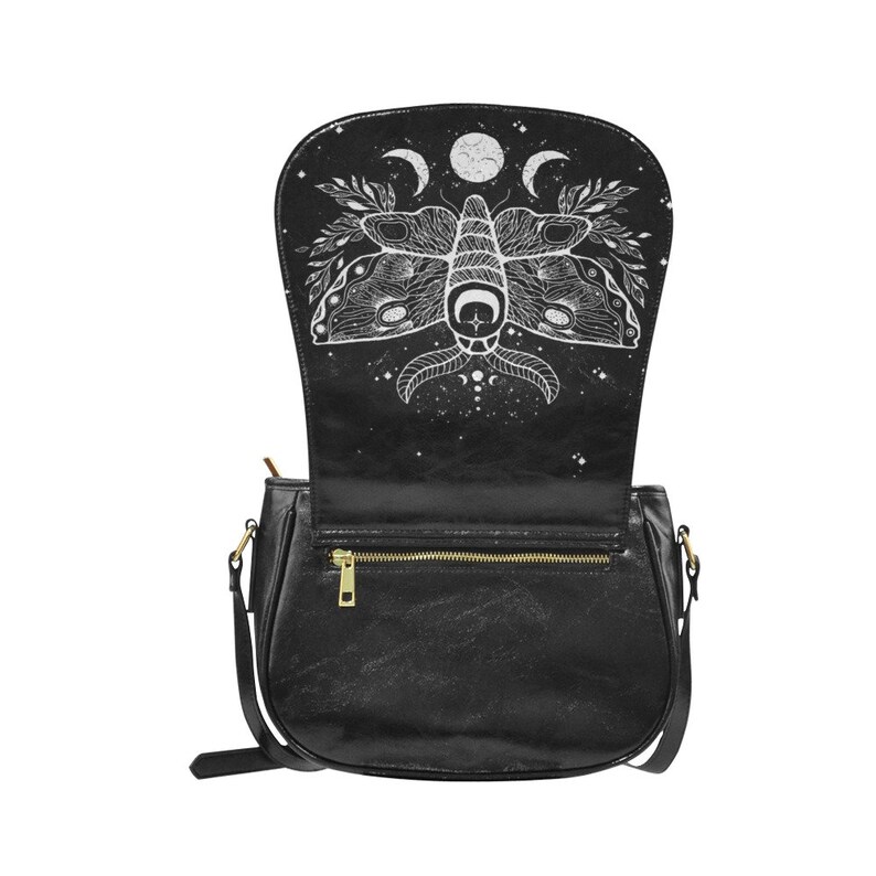 Goth Moth Moon Phases Crossbody Bag Gothic Bag Witch Purse - Etsy
