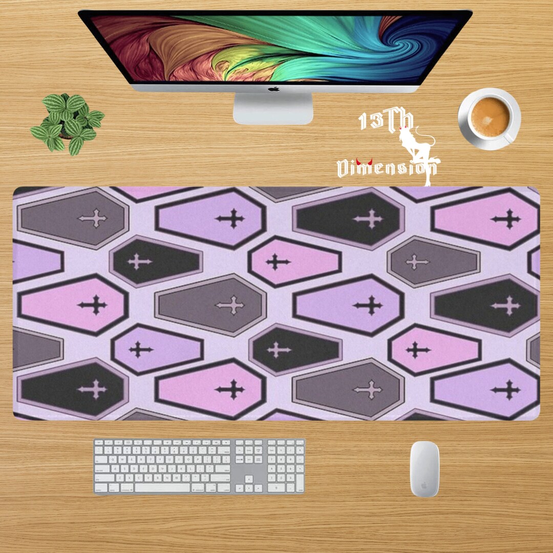 Pastel Goth Cute Coffin Deskmat Witch Desk Mat XL Creepy Cute - Etsy