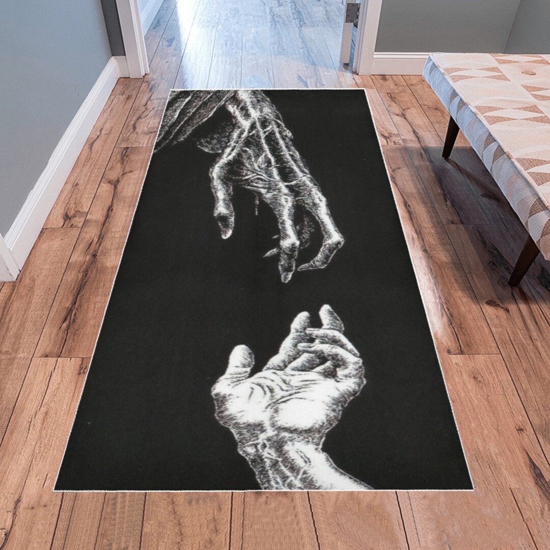 Skull Skeleton Shroud Area Rug Goth Home Decor Gothic Bedroom Decor ...
