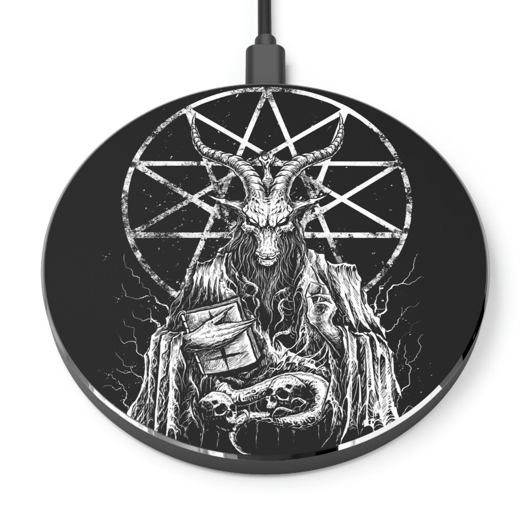 Goth Baphomet Wireless Charger, Witch Cell Phone Charger, Satanic ...