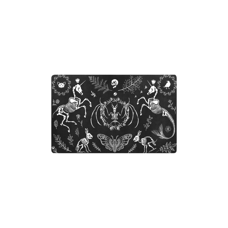 Goth Skeleton Skull Unique Kitchen Mat Gothic Home Decor - Etsy