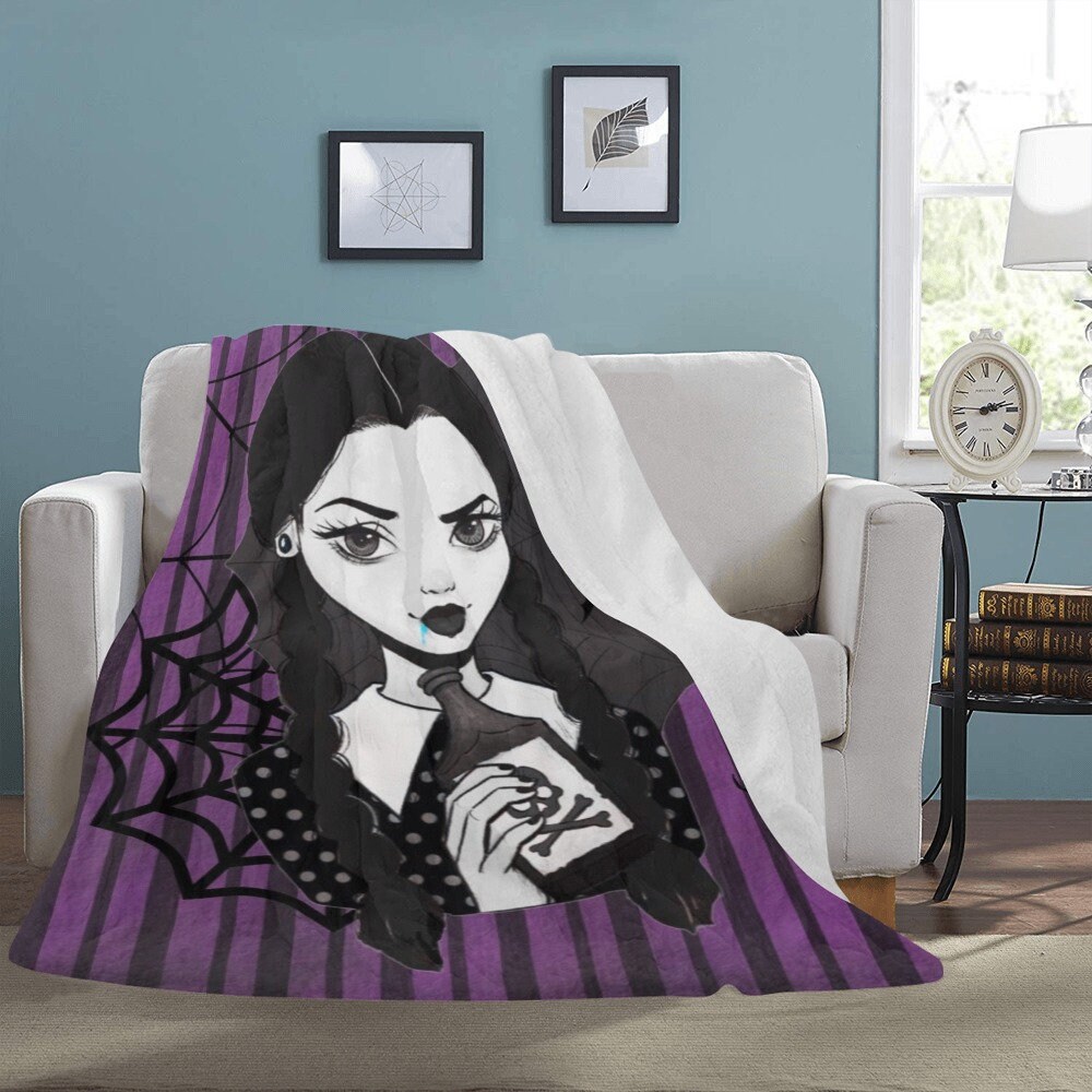 Goth gothic poison girl, Giant Throw Blanket, Plush Fleece sold by ...