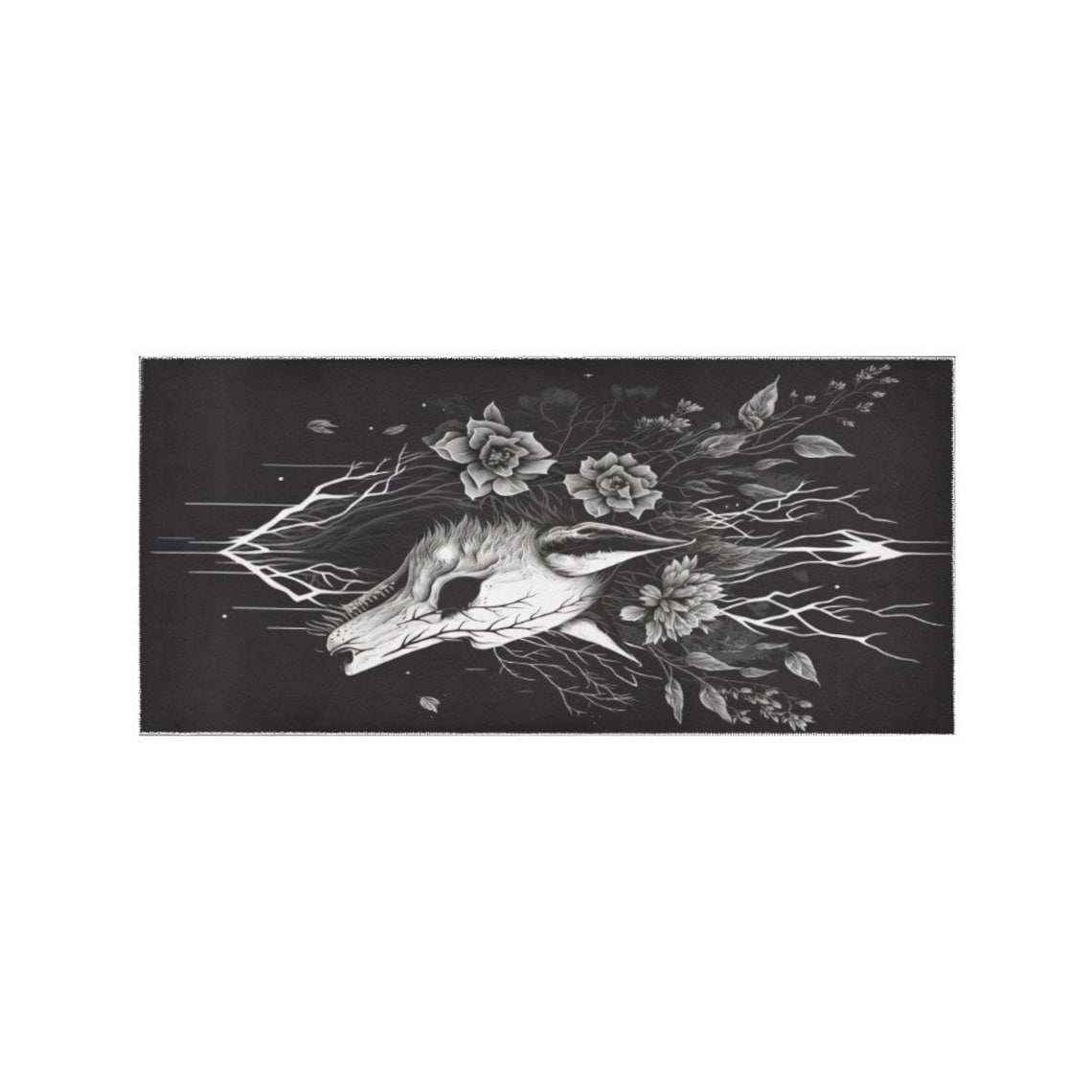 Goth Wolf Skull Deadly Nightshade Area Rug Dark Home Decor - Etsy