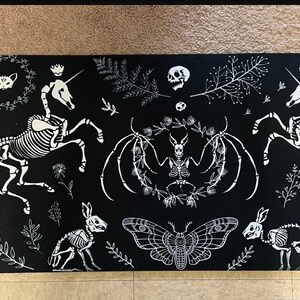 Goth Skeleton Skull Unique Kitchen Mat Gothic Home Decor - Etsy