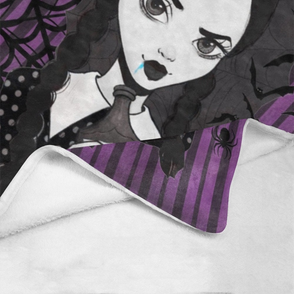 Goth gothic poison girl, Giant Throw Blanket, Plush Fleece sold by ...