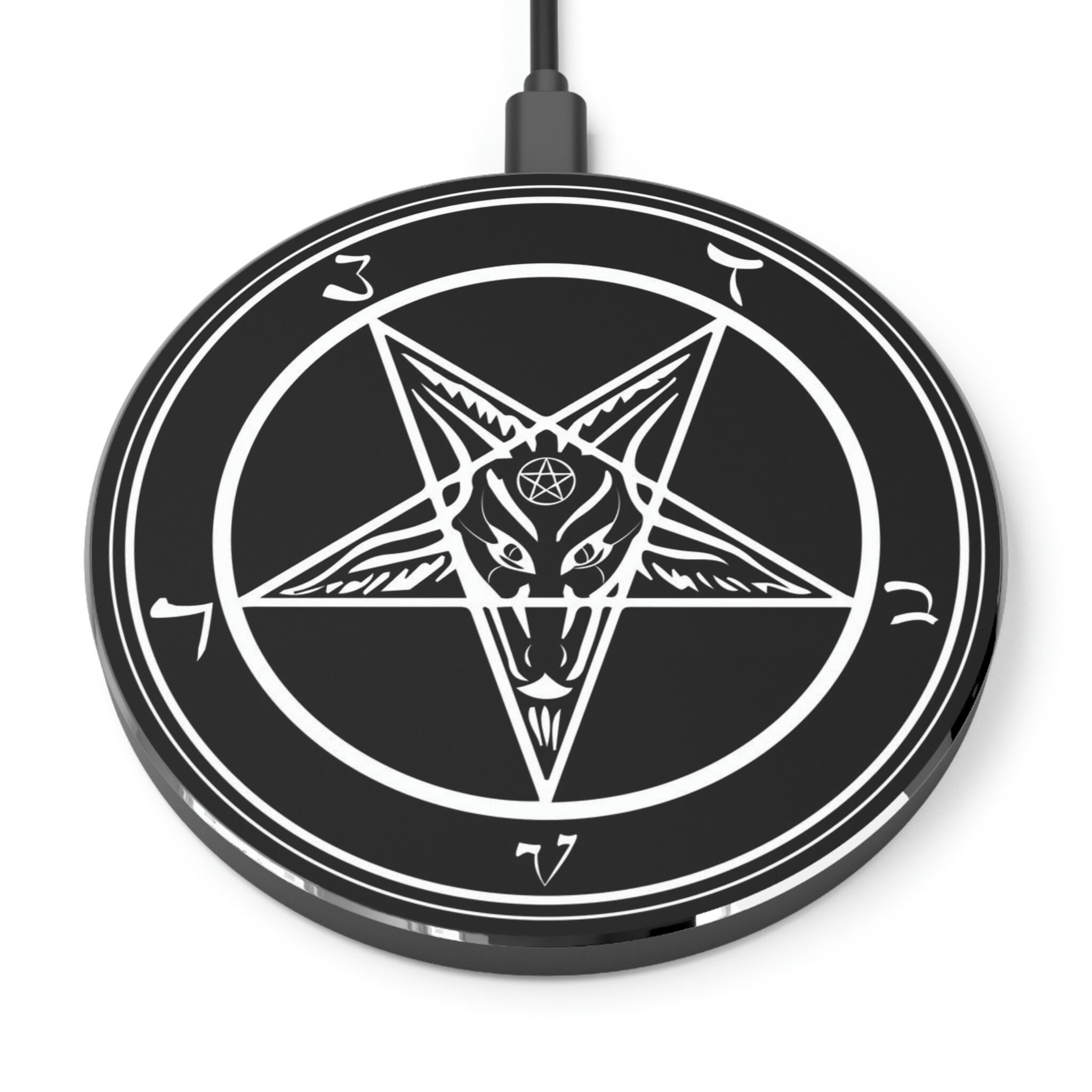 Goth Baphomet Wireless Charger, Witch Cell Phone Charger, Satanic ...