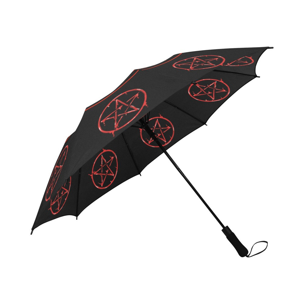 Gothic Satanic Umbrella Baphomet Pentagram Occult Umbrella Cosplay ...
