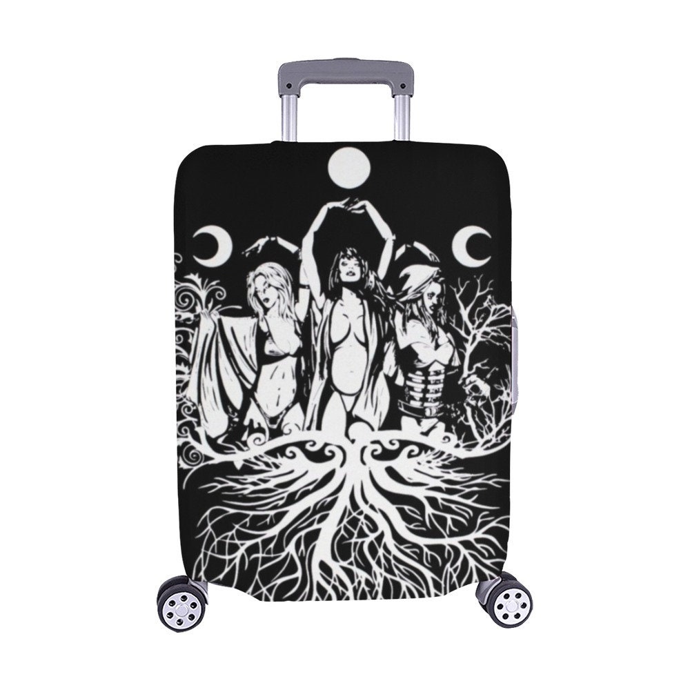 Witches Witch Celestial Goth Gothic Luggage Cover, Witchcraft Suitcase ...