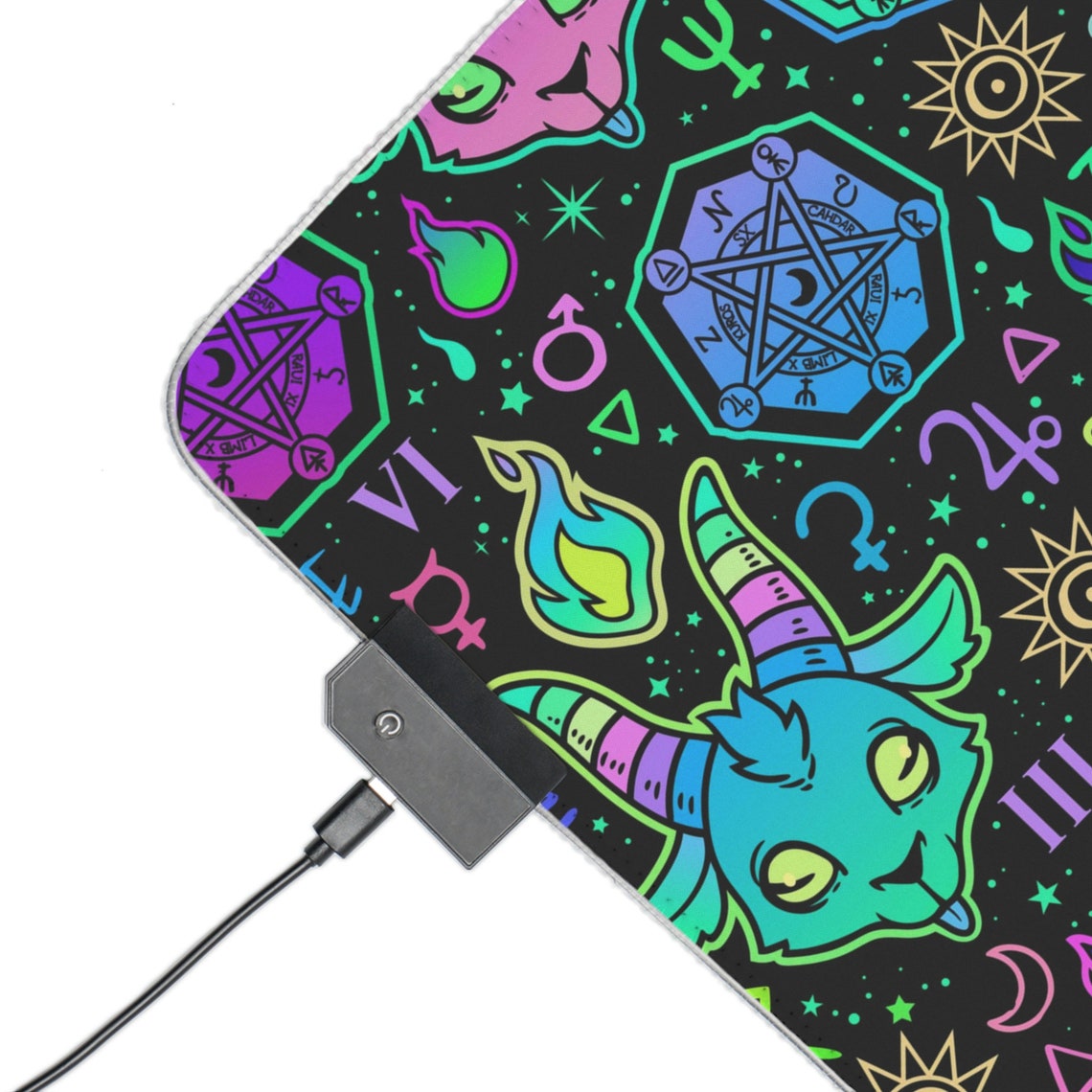 Pastel Goth Satanic Goat LED Gaming Mouse Pad Gothic Gaming - Etsy