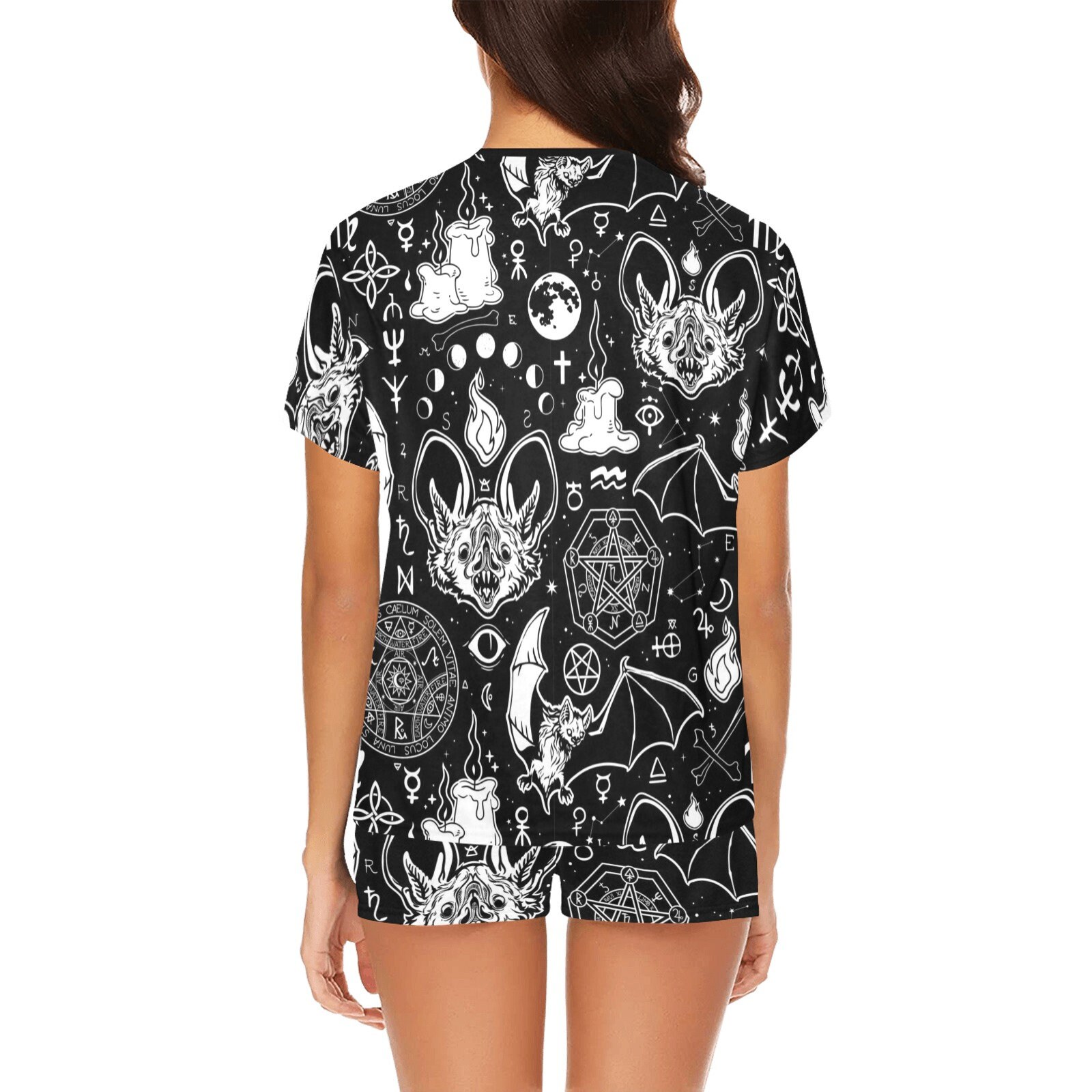 Satanic Bat Pajama, Pastel Gothic Goth Clothing, Yami Kawaii Pajamas ...