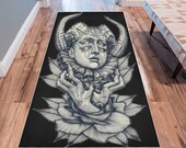 Occult Devil Demon Area Rug Goth Home Decor Gothic Bedroom - Etsy