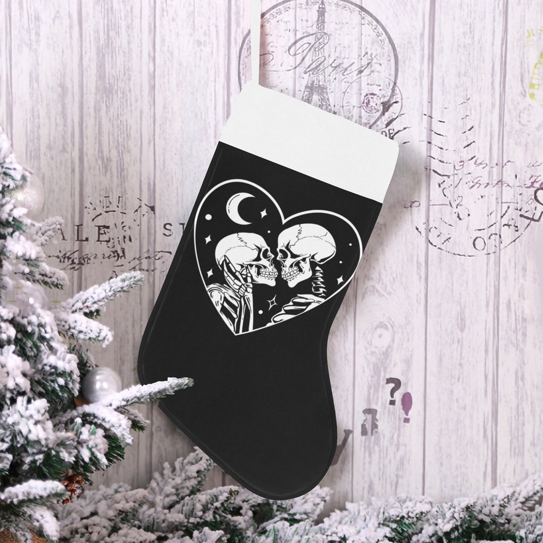 Goth Christmas Stocking Black Christmas Stocking Witch the - Etsy