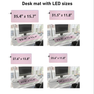 Pastel Goth Satanic Goat LED Gaming Mouse Pad, Gothic Gaming Desk Mat ...