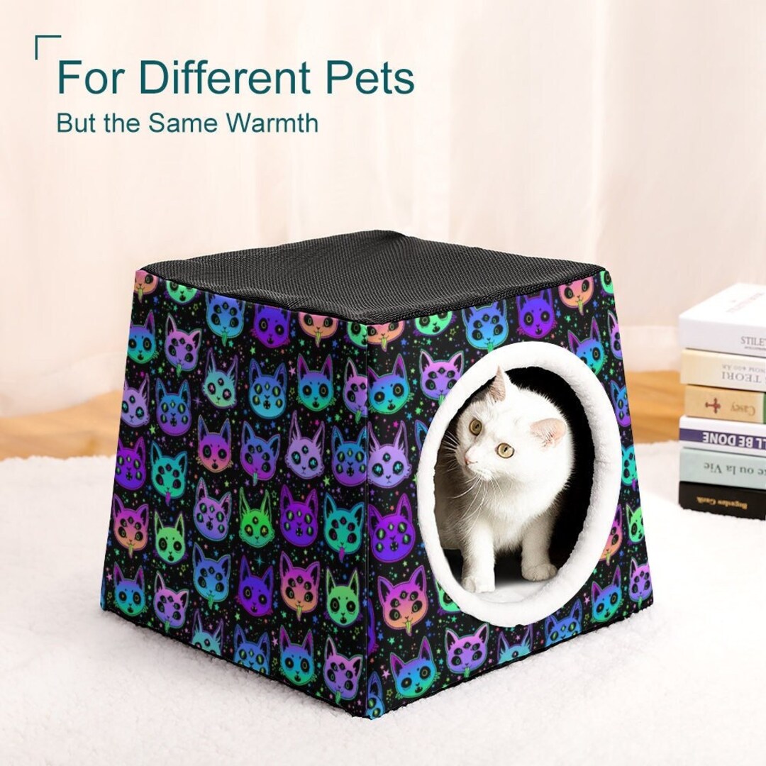 Pastel Goth Pet Soft Sleeping Bed Puppy & Cat House, Gothic Cat, Dog ...