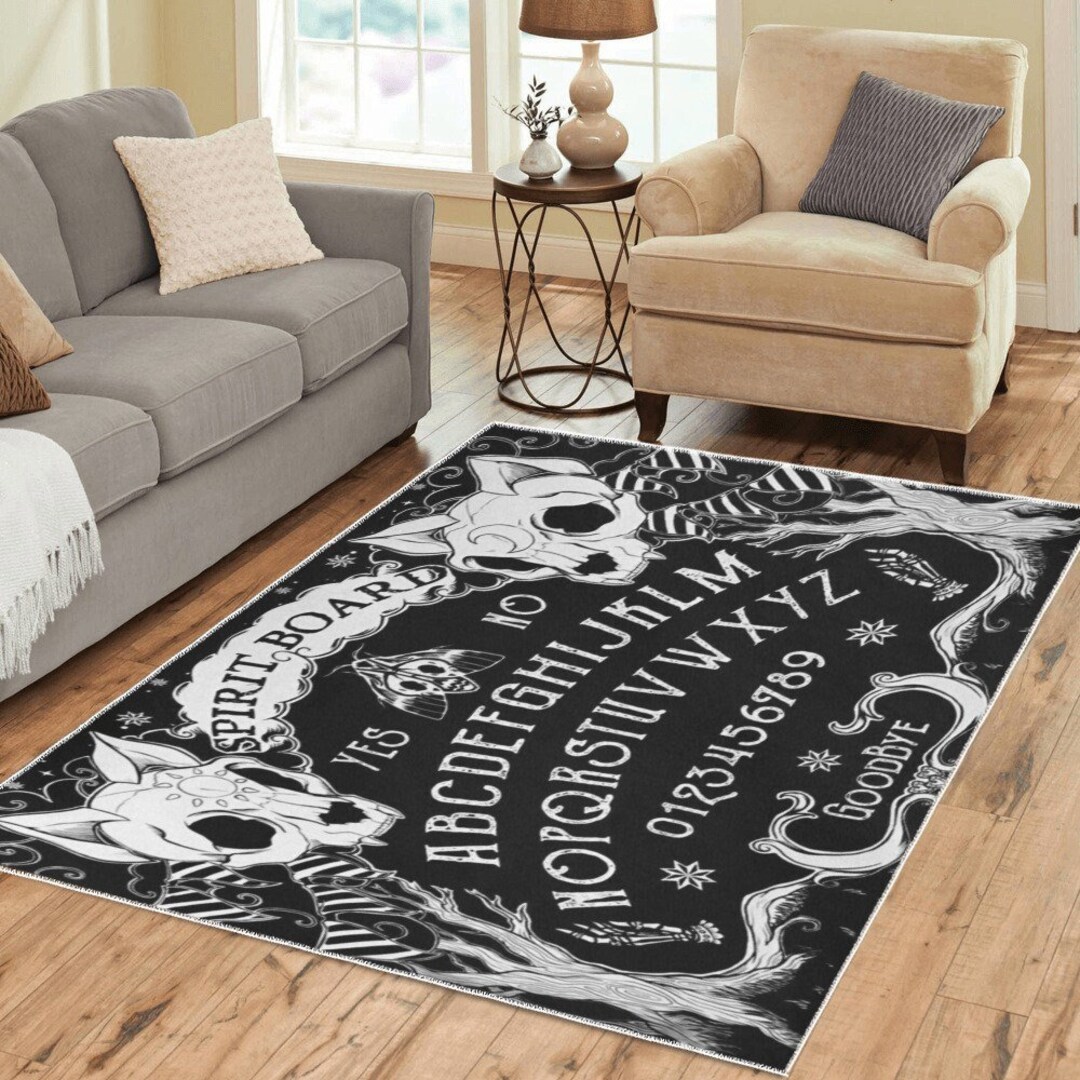 Gothic Ouija Board Rug, Gothic Home Décor, Goth Décor, Halloween Decor ...