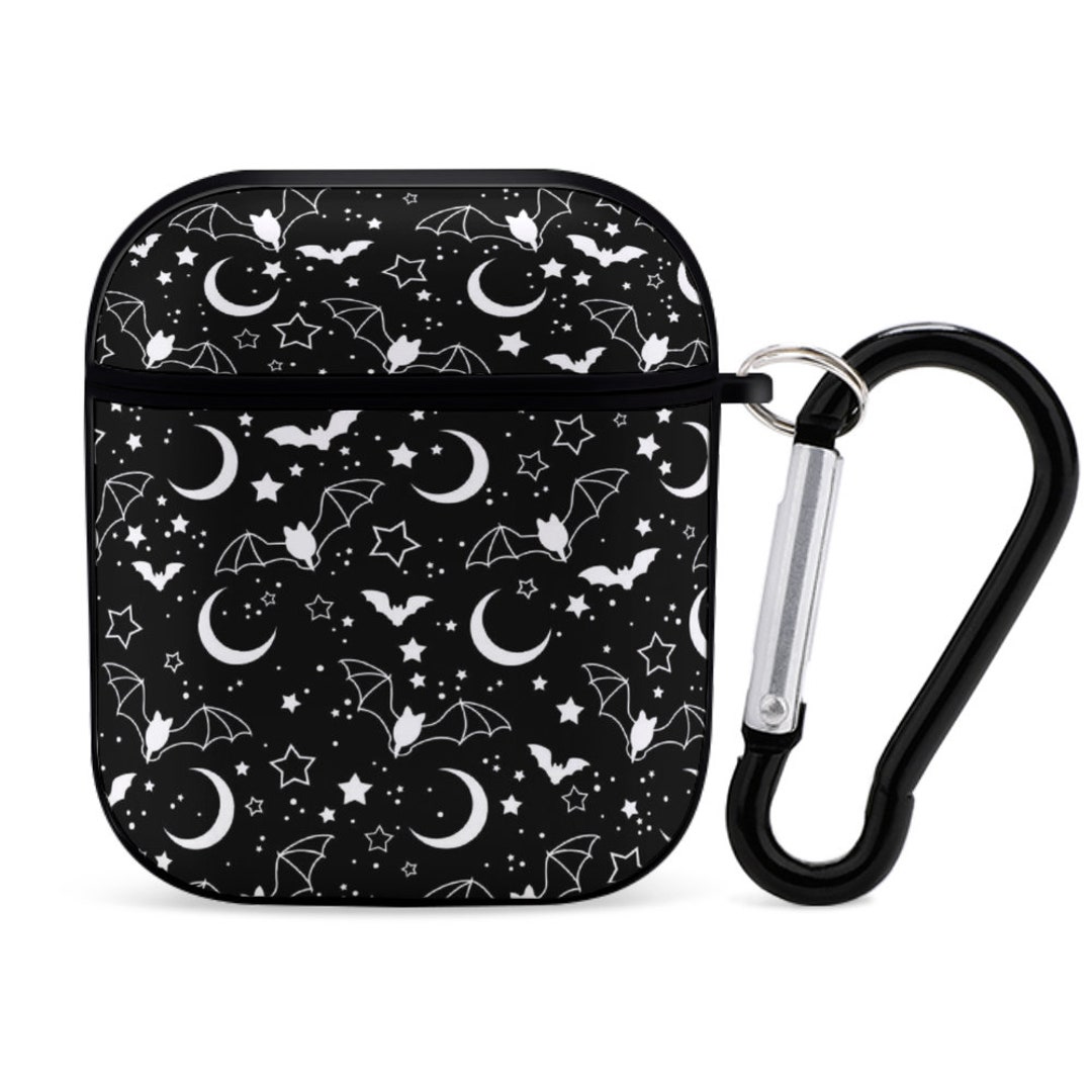 Cute Goth Bat & Moon Airpods Case With Keychain, Bluetooth Headset ...