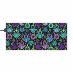 Pastel Goth Satanic Goat LED Gaming Mouse Pad, Gothic Gaming Desk Mat ...