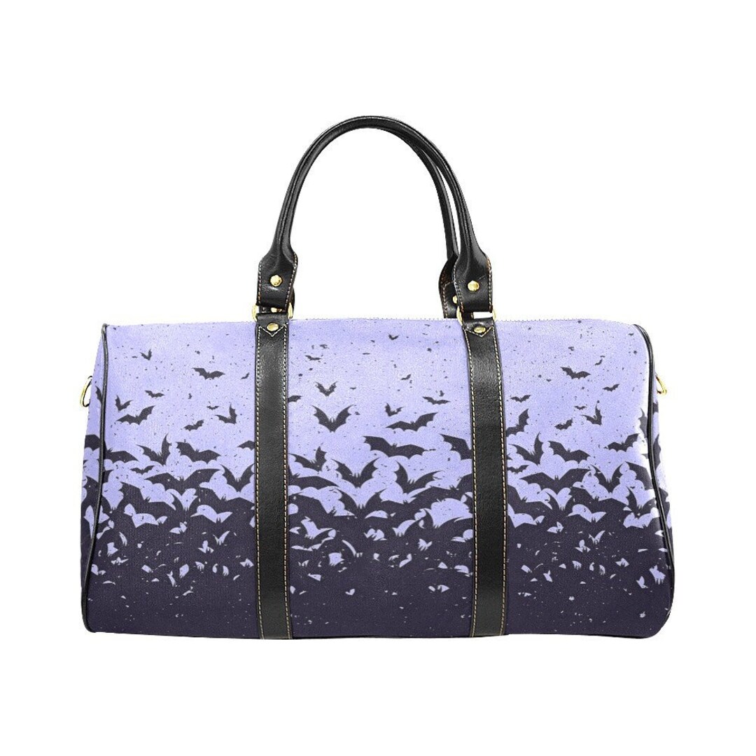 Goth Purple Witchy Bat Travel Bag, Leather, Spooky Purse, Pastel Goth ...