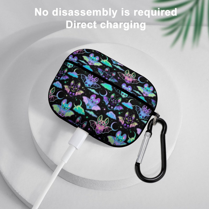 KAWAII Goth BAT MOON Airpods Pro Case With Keychain Pastel Gothic ...