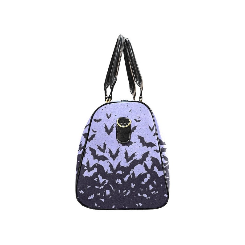 Goth Purple Witchy Bat Travel Bag, Leather, Spooky Purse, Pastel Goth ...