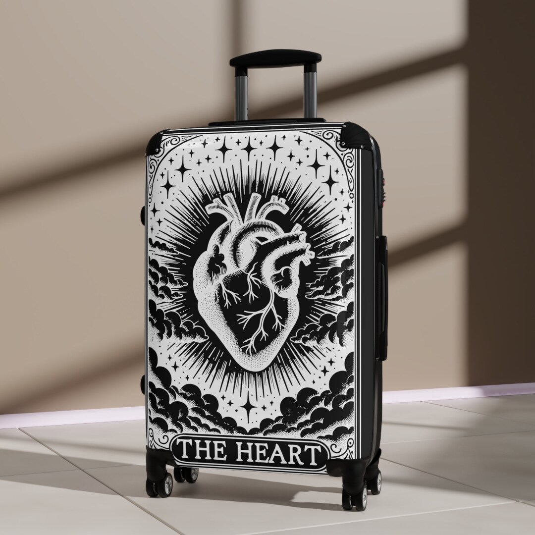 Gothic Tarot Card THE HEART Suitcase, Mystical, Skeleton Mystic Witch ...