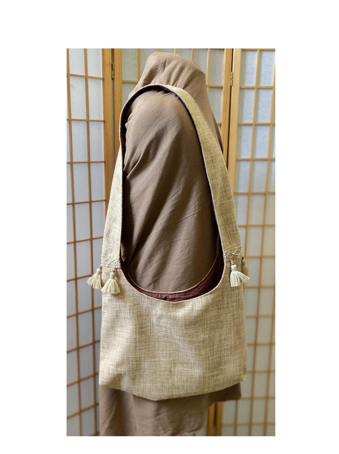 Handcrafted Biblical Costume Sling Shoulder Bag- Natural & Brown Great ...