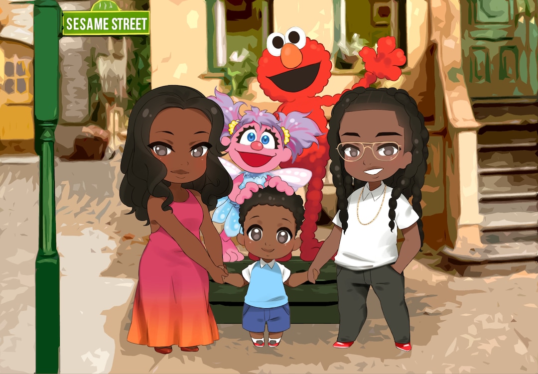 Custom Anime Portraits – Anime Style Drawing – Chibi Family Portrait ...