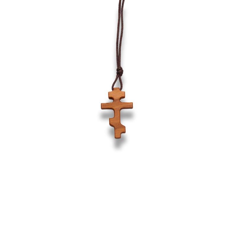 Russian Orthodox Olive Wood Cross Necklace – Handcrafted in Nazareth - Etsy