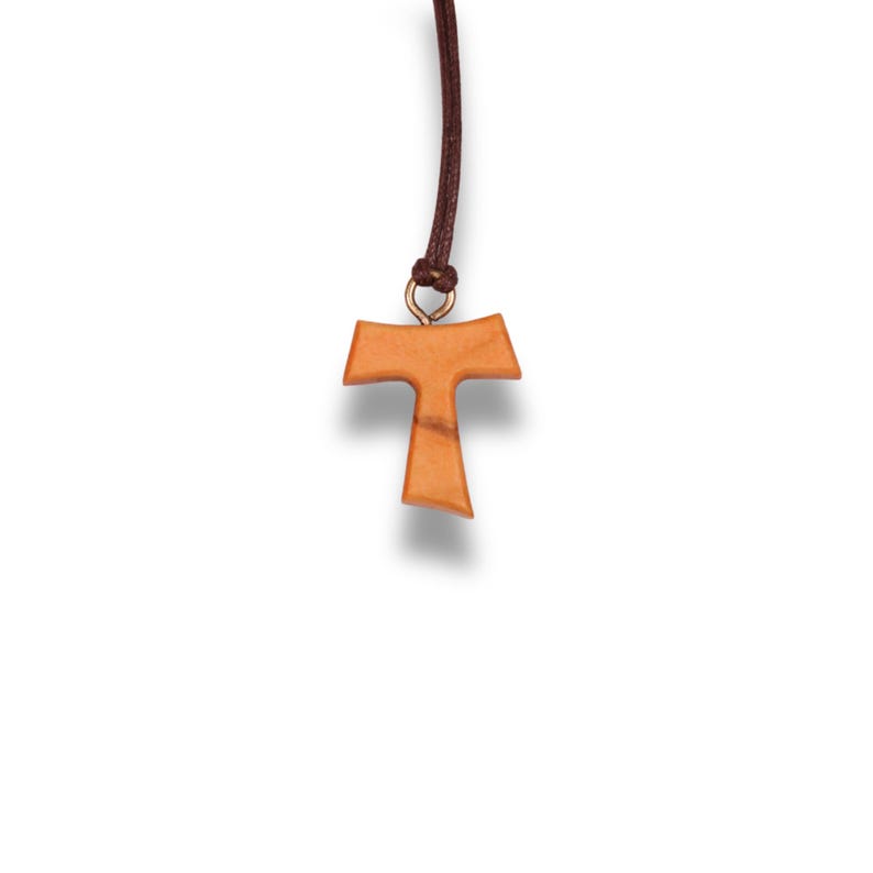 Classic Olive Wood Franciscan Tau Cross Necklace – Handcrafted in ...