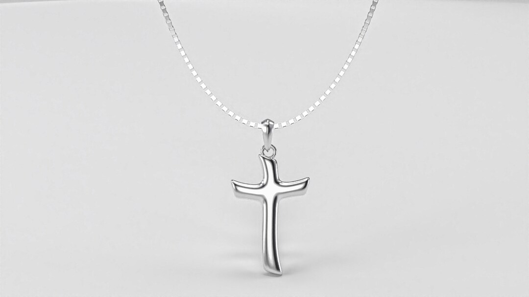 Nazareth Fair Trade 925 Sterling Silver Wavy Cross Necklace Crafted in ...