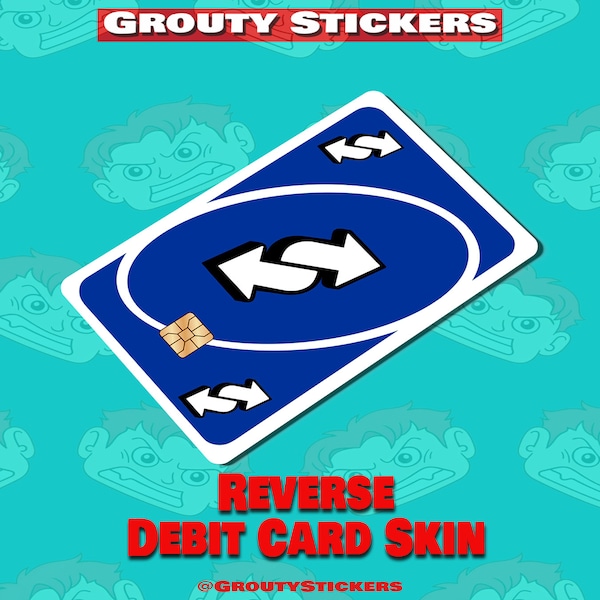 Uno Reverse Credit Card Sticker - Etsy