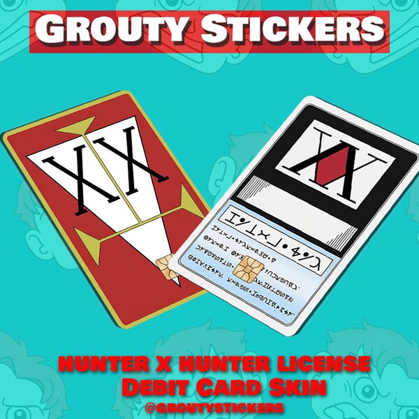 Anime Credit Card Sticker - Etsy