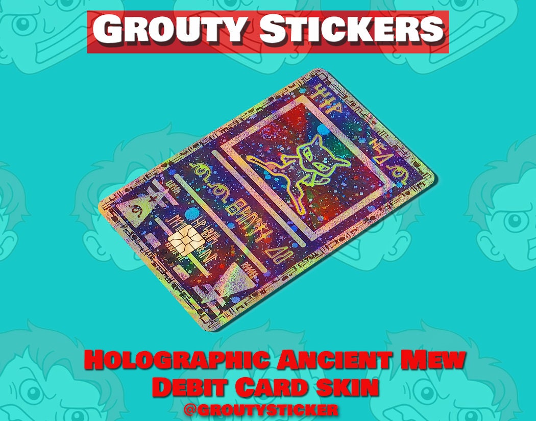Holographic Ancient Mew Pokemon Debit Card Skin Credit - Etsy