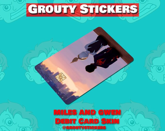 Spider-man Miles & Gwen | Debit Card Skin | Credit Card Skin | Card ...