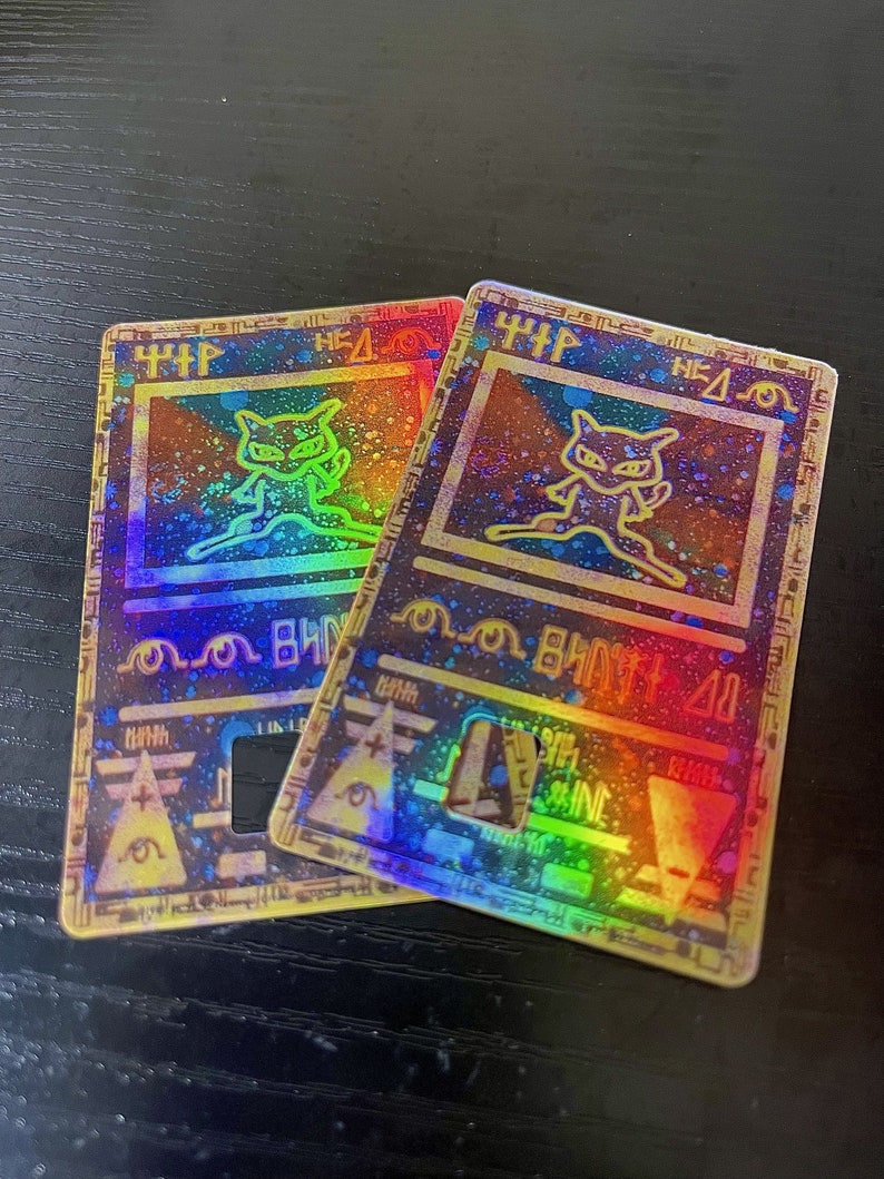 Holographic Ancient Mew Pokemon Debit Card Skin Credit - Etsy