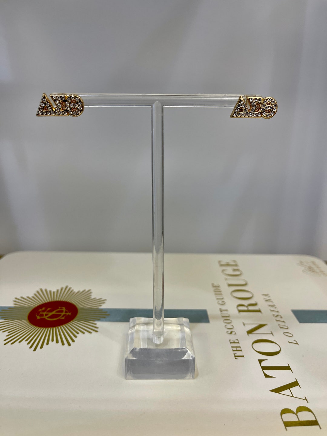 Delta Sigma Theta Gold Earrings - Etsy