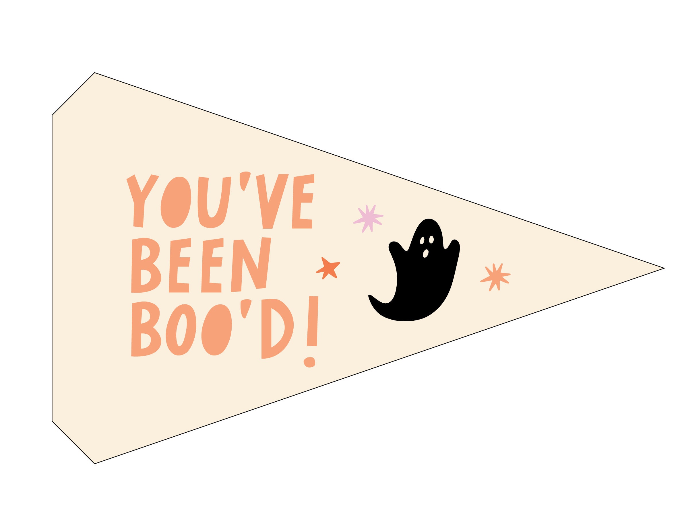 You've Been Boo'd Pennant Flag Printable // Halloween - Etsy