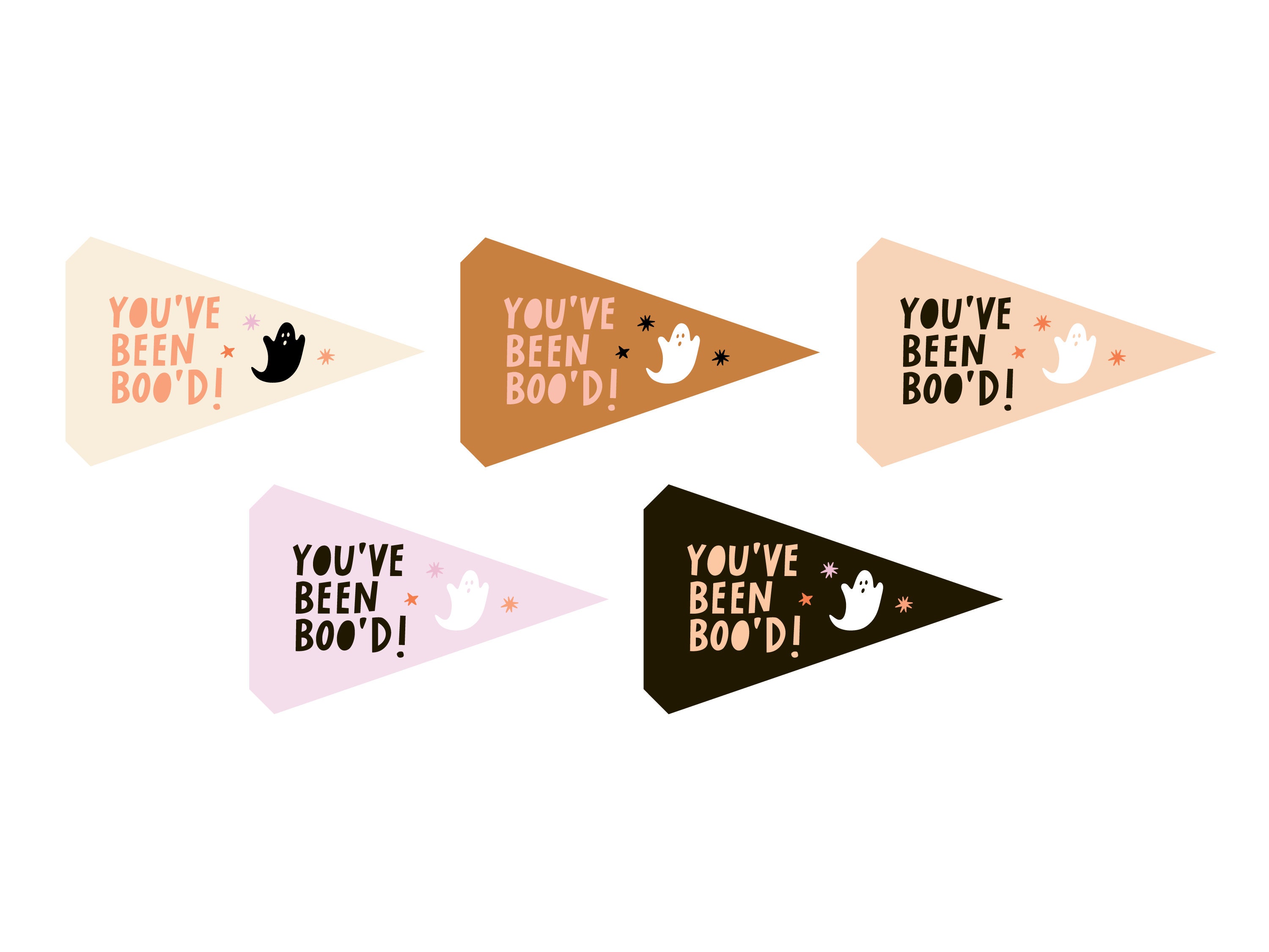 You've Been Boo'd Pennant Flag Printable // Halloween - Etsy