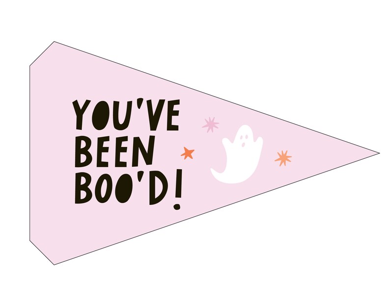 You've Been Boo'd Pennant Flag Printable // Halloween - Etsy