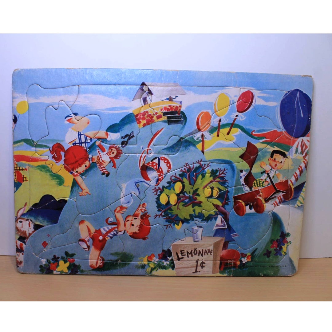 Vintage 1950's Candyland Frame Tray Puzzle - Built Rite - Etsy