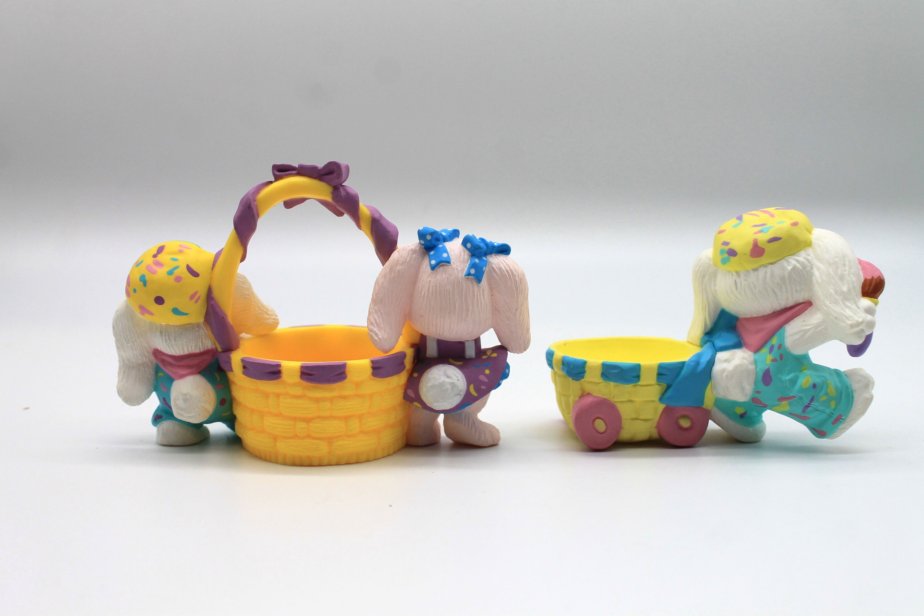 2 Vintage Crayola Easter Figurines 1990, 1991 Easter Bunnies, Basket - Etsy
