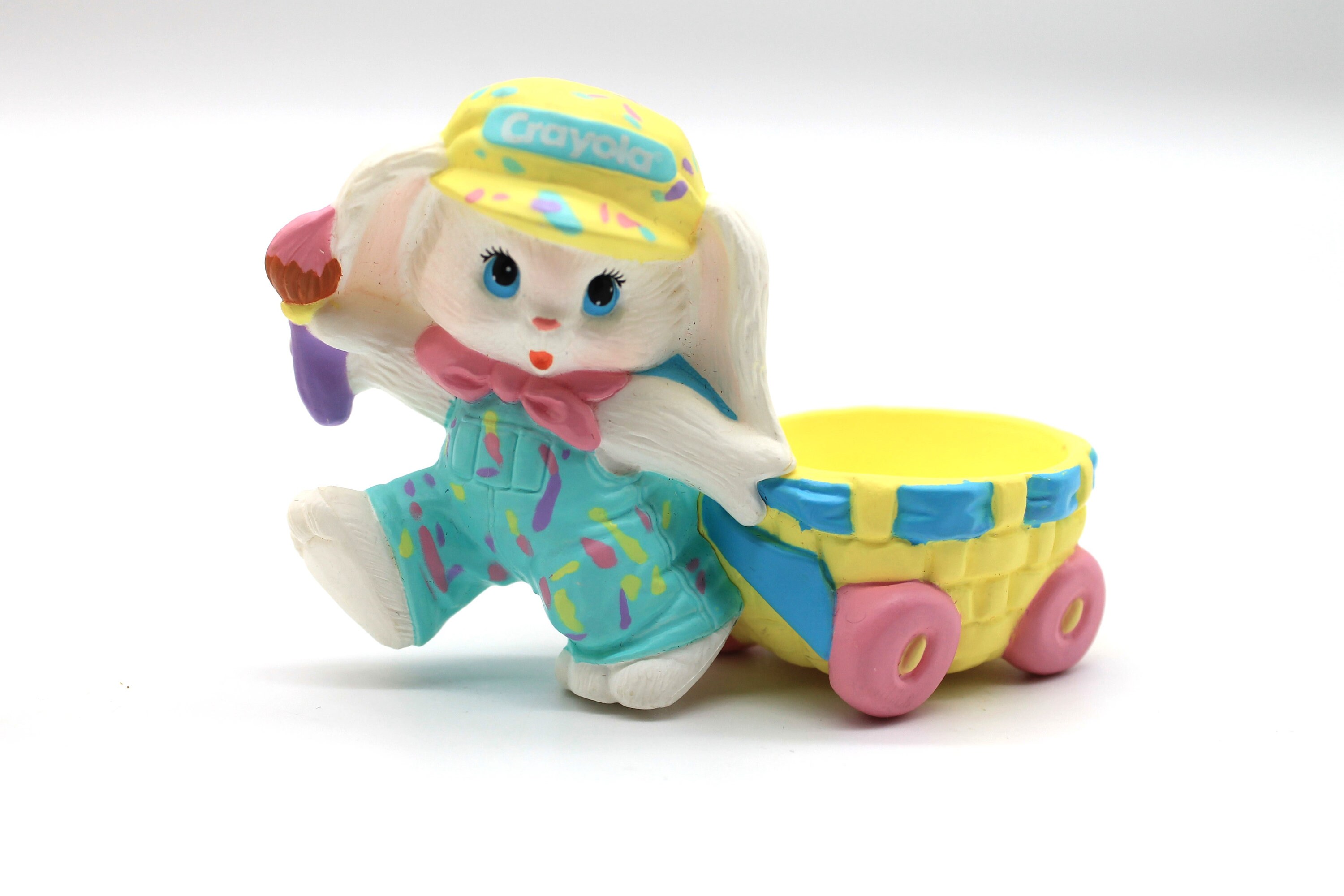 2 Vintage Crayola Easter Figurines 1990, 1991 Easter Bunnies, Basket - Etsy
