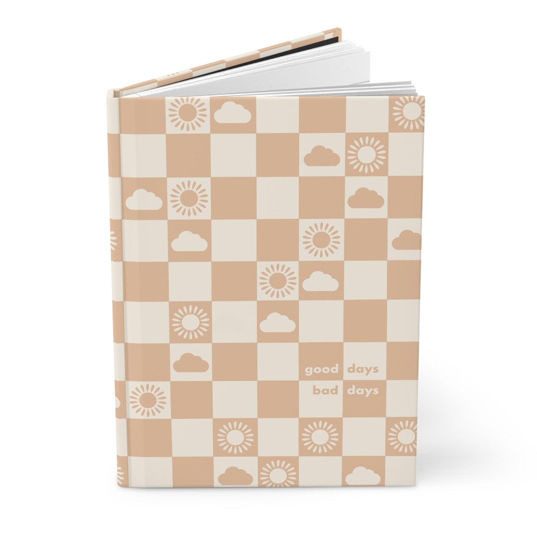 Beige Checkered Journal for Good Days and Bad Days | Minimalist Journal ...