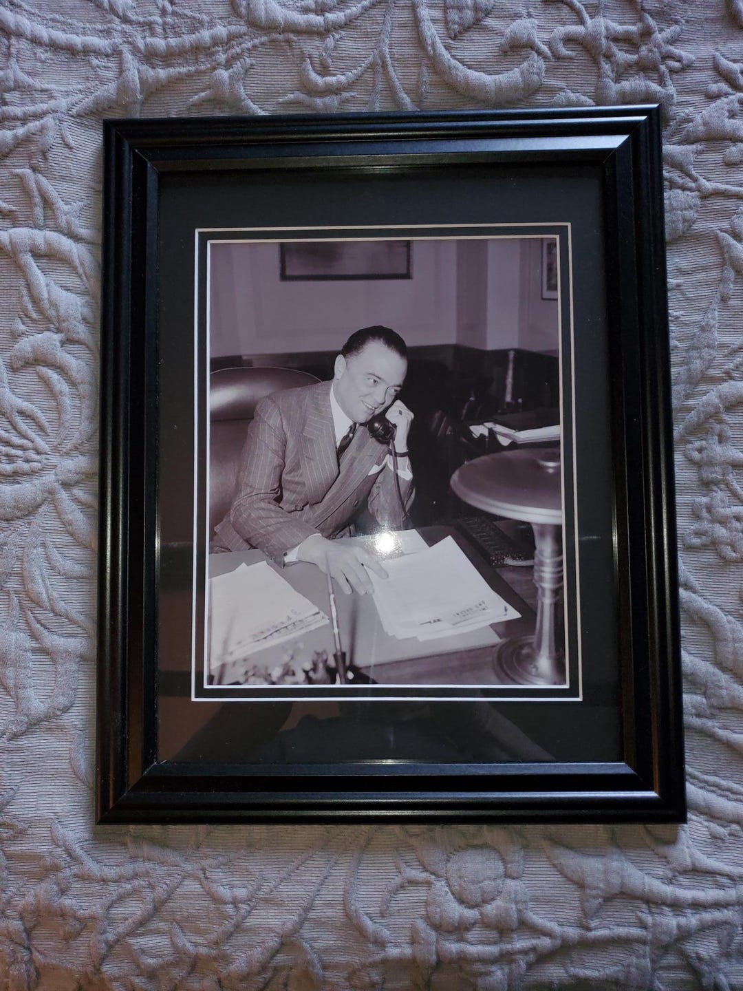 Framed and Matted Print of FBI Director J. Edgar Hoover - Etsy