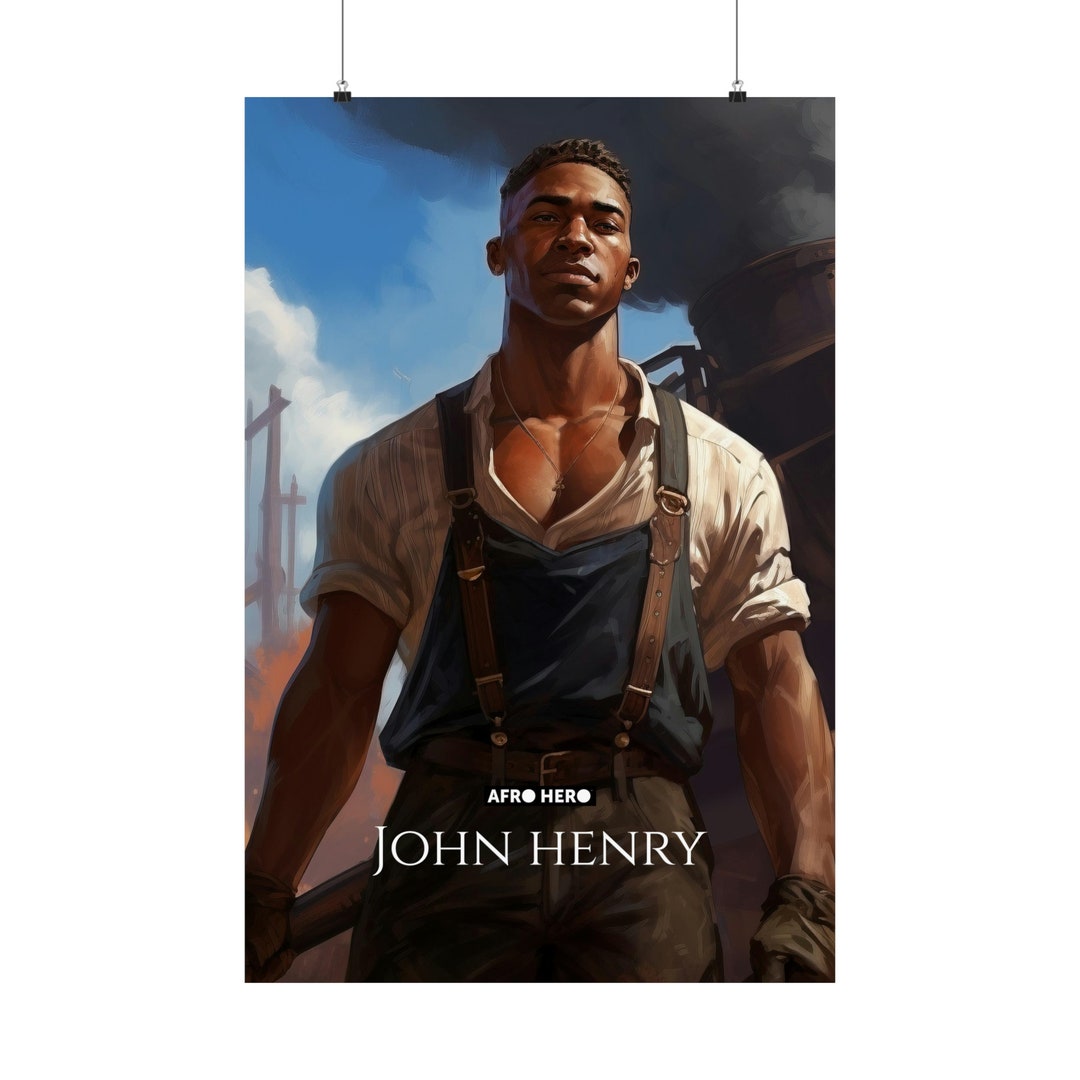 John Henry -black Superhero Folklore - Etsy
