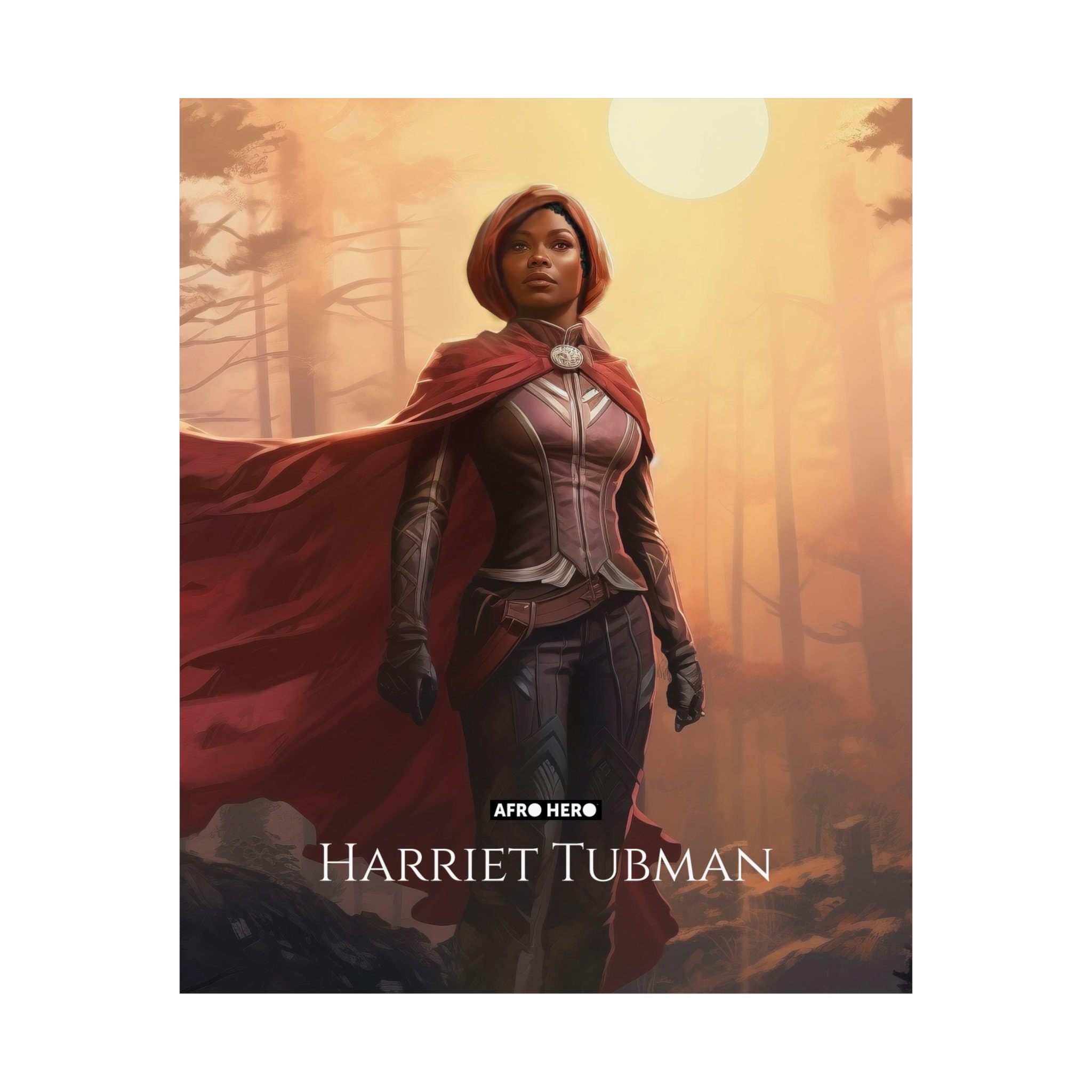 Harriet Tubman II Superhero of Freedom Wall Art Print - Underground ...