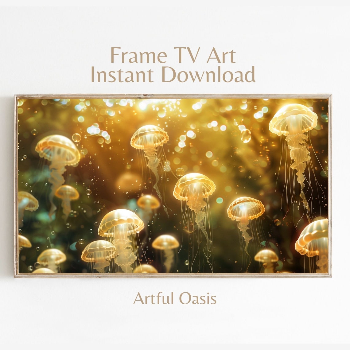 Jellyfish Frame TV Art | Instant Download | Samsung Frame | Underwater ...